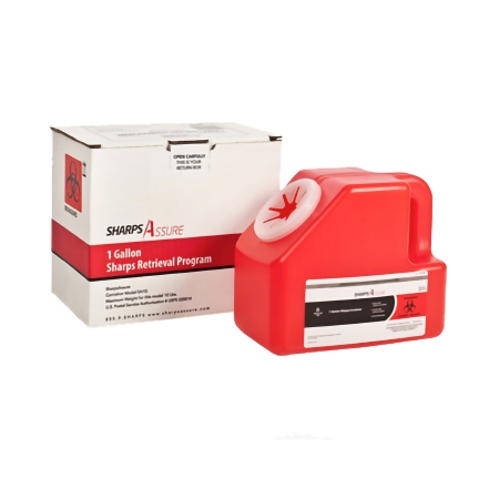 CONTAINER, SHARPS MAILBACK 1GL(18/CS) - New Hampshire Medical Supply