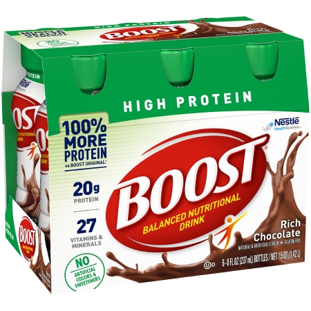 BOOST, HIGH PROTEIN CHOCOLATE 8OZ (6/PK 4PK/CS) - New Hampshire Medical ...
