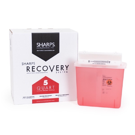 CONTAINER, SHARPS MAILBACK 5QTRED - New Hampshire Medical Supply