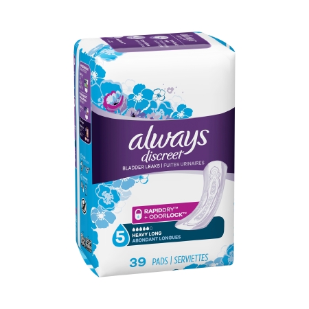PAD, INCONTINENCE ALWAYS DISCREET MAXI LNG (39/PK 9PG - New Hampshire ...